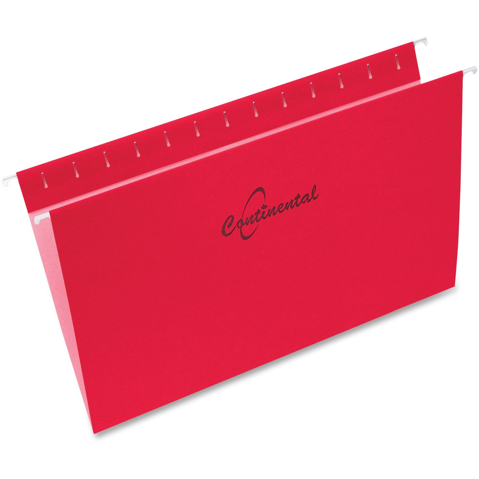 Continental Legal Size Red Hanging File Folders 25 Box