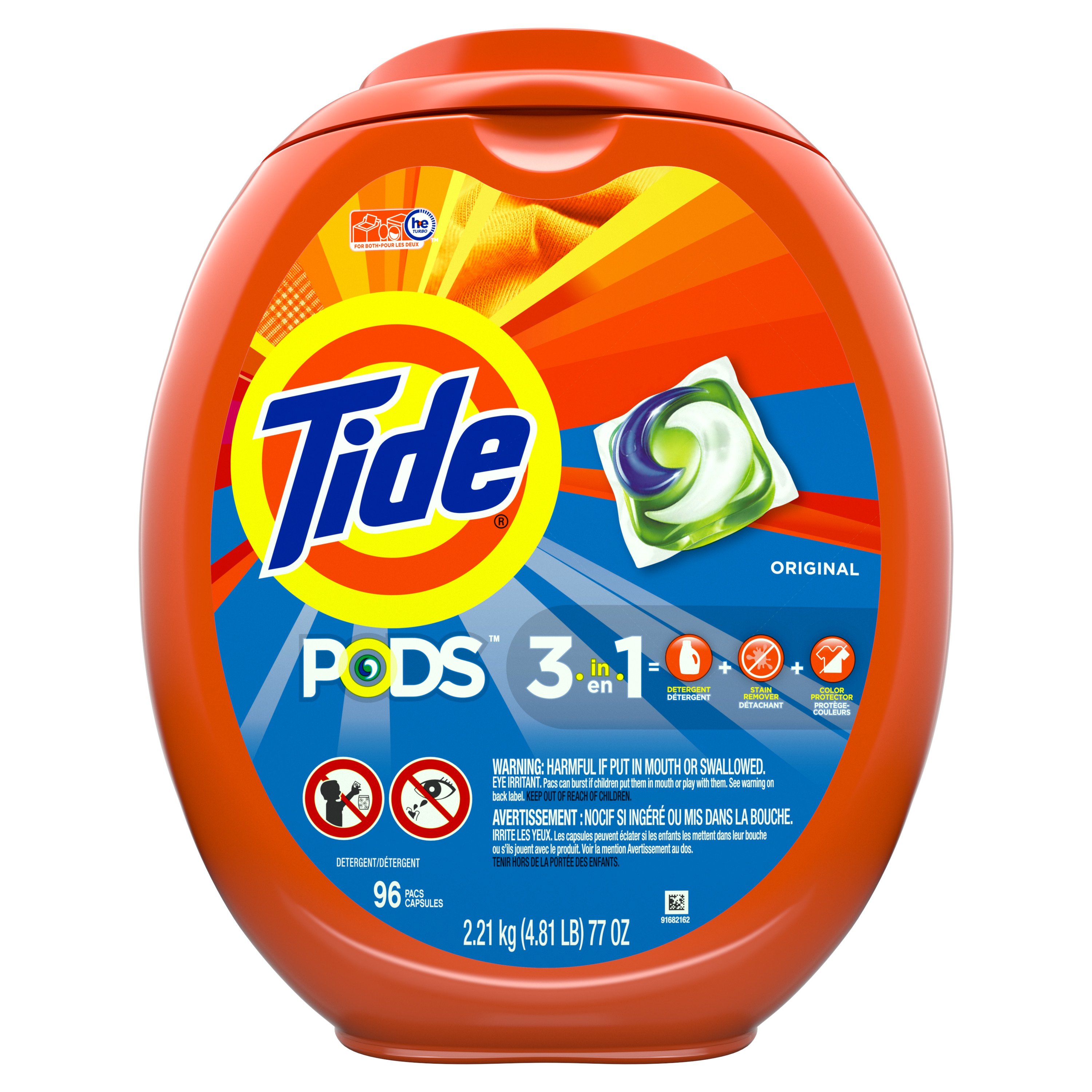 Tide Liquid Action PODS Original 4 x 81 Count - Case